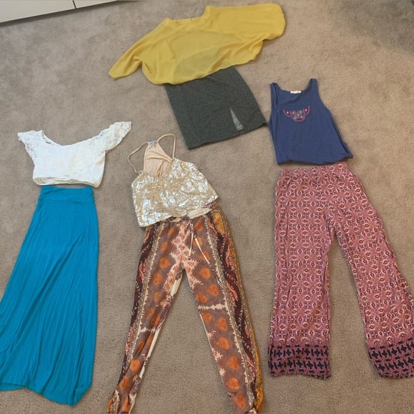Pants & Jumpsuits | Assorted Tops Skirts And Pants Bundle Deal | Poshmark